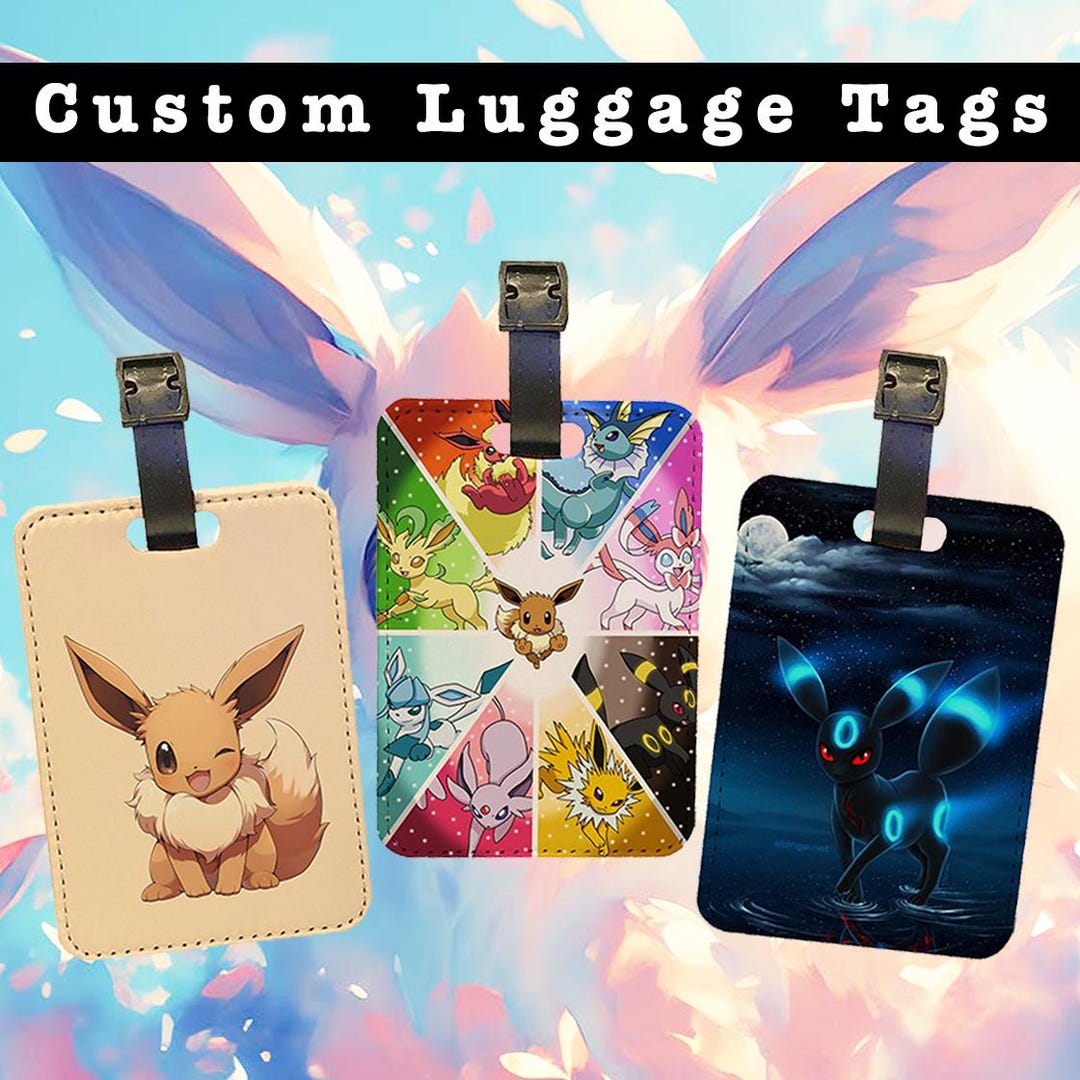 Cool Luggage Tag Travel Holidays Suitcase Vacation Accessories - Eevee ...