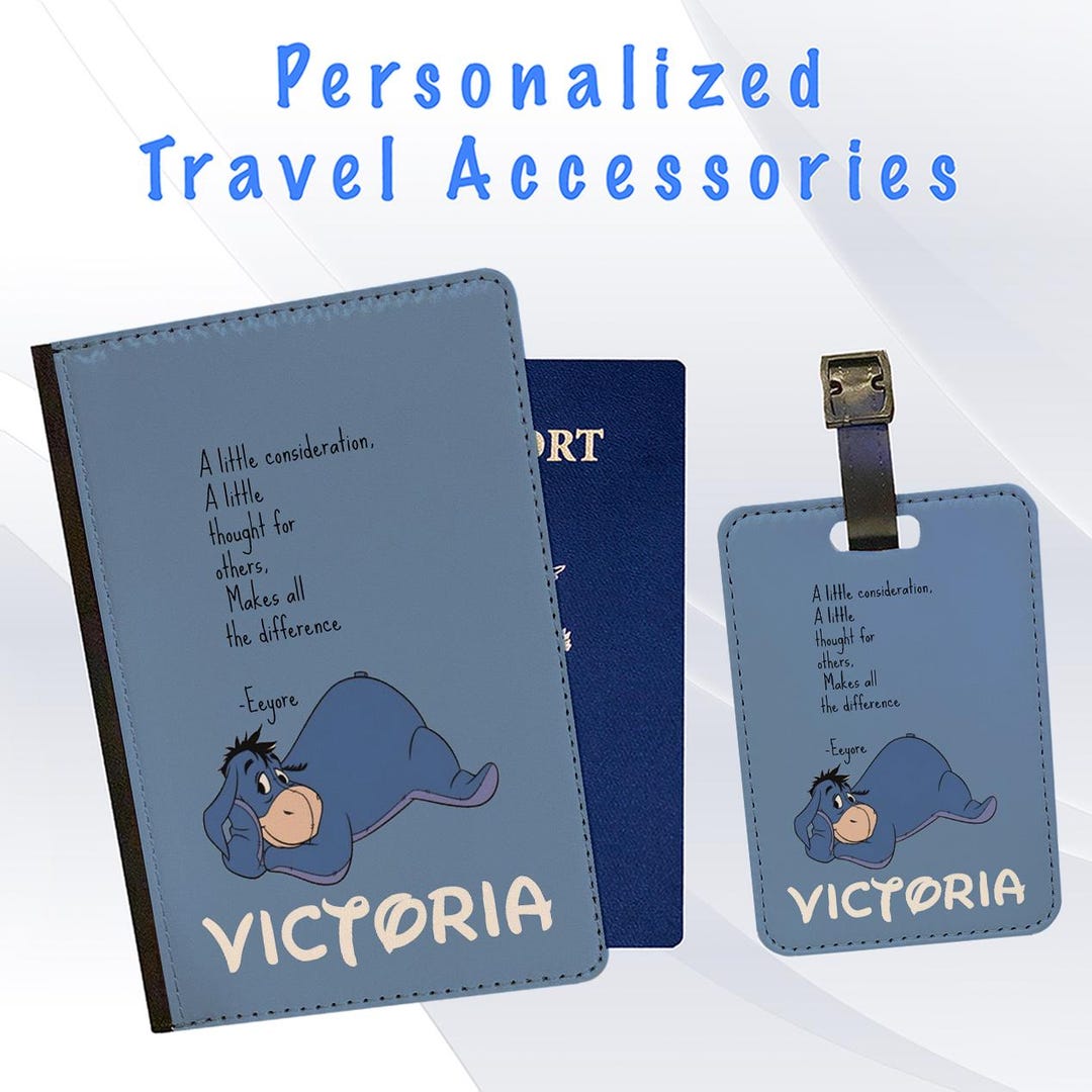 Personalized Passport Cover and Luggage Tag Set Travel Holidays ...