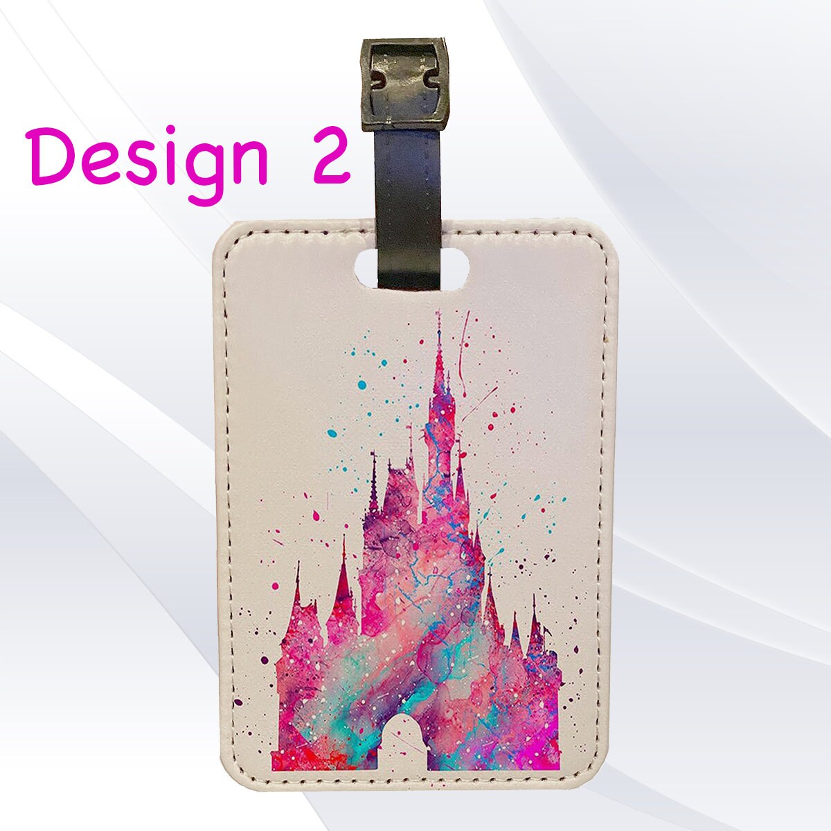 Luggage Tag Travel Holidays Suitcase Vacation Accessory Disney Castles ...