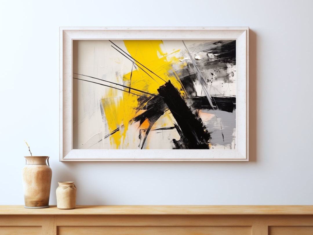 Abstract Art Inspired by Franz Kline, Abstract Expressionism Poster ...