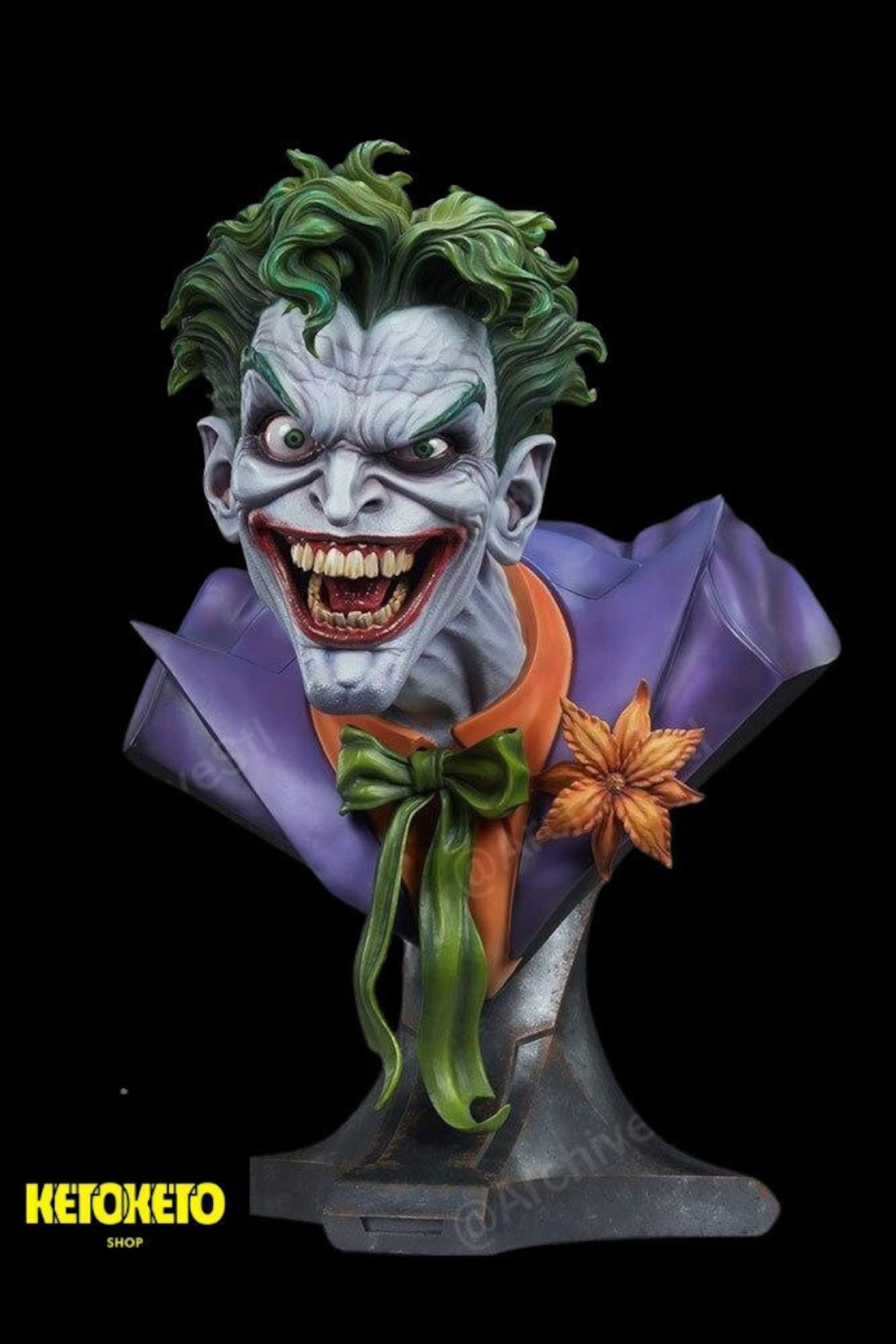Joker Bust 3D STL Model File, Joker Bust High Quality STL File, Joker ...