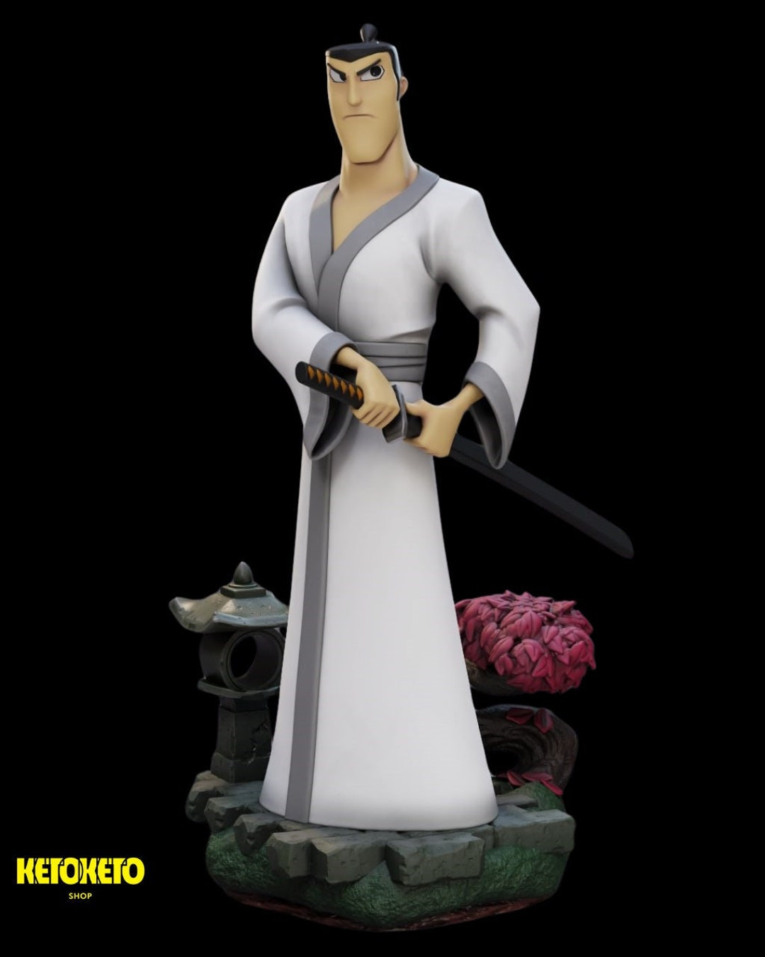 Samurai Jack 3D STL Model File, Samurai Jack High Quality STL File ...