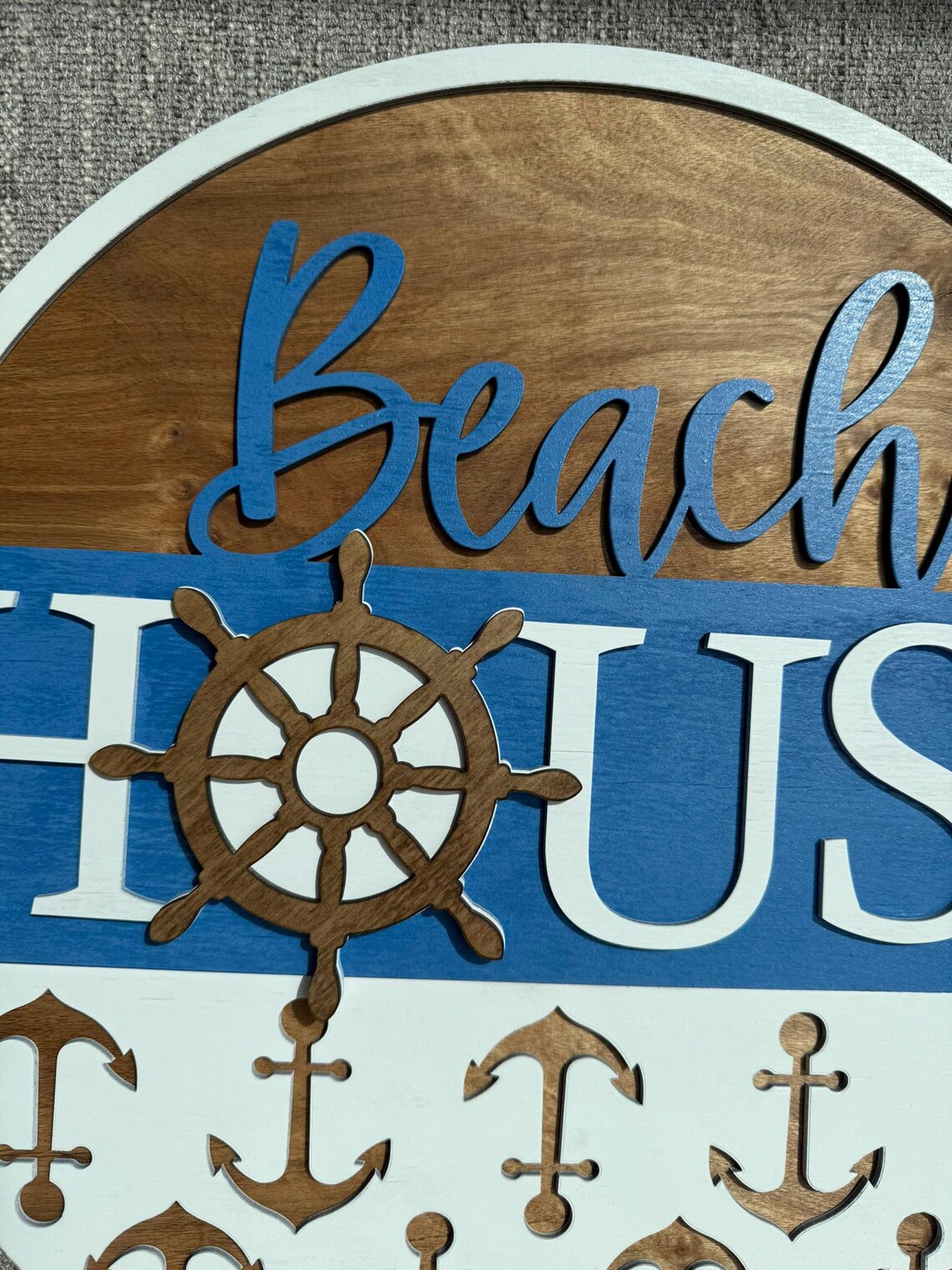 Hand-painted Beach House Door Hanger: Coastal Welcome Sign - Etsy