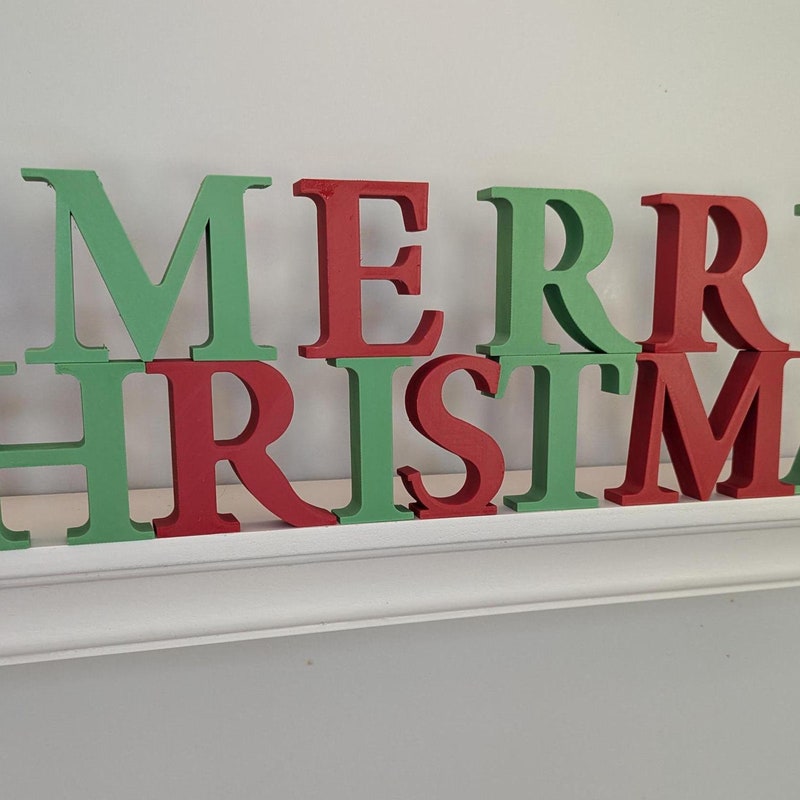 Christmas Block Letters - Etsy