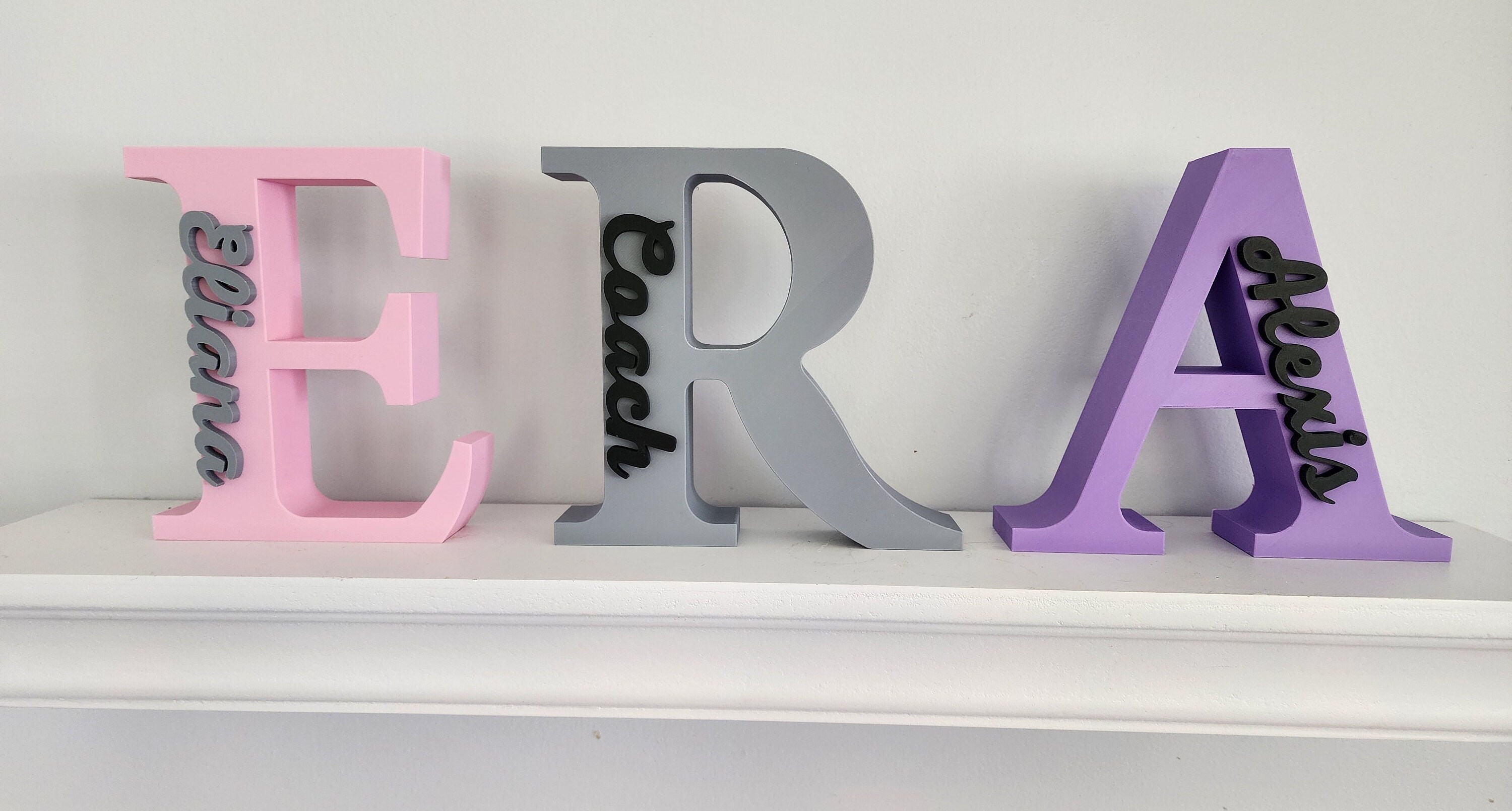 Personalized Freestanding Letter 3D Printed Customized With Name, Ideal ...