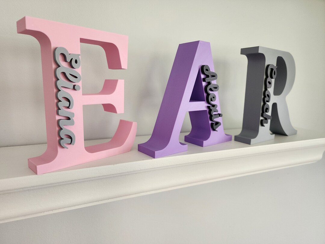 Personalized Freestanding Letter -3D Printed Customized With Name ...