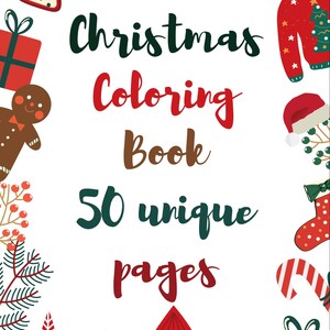 Christmas Coloring Book | Digital Download PDF - Etsy
