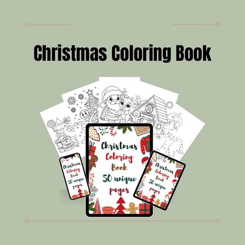 Christmas Coloring Book | Digital Download PDF - Etsy