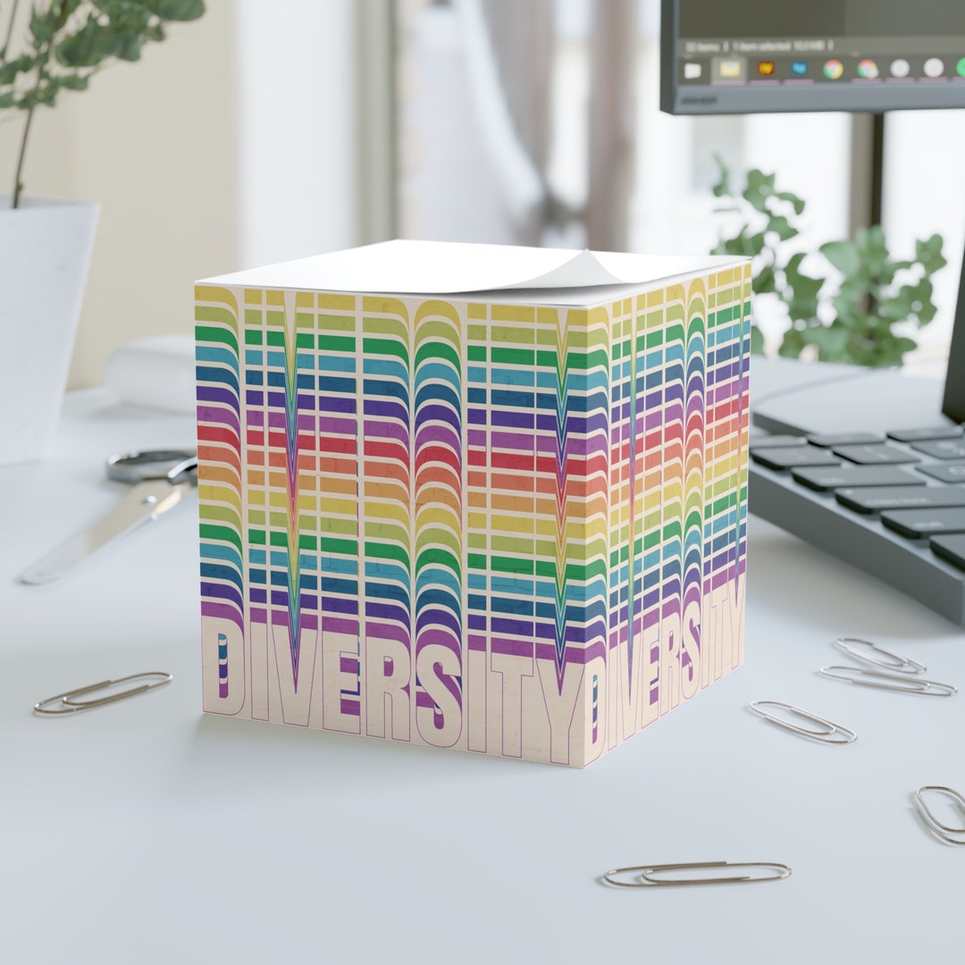Pride Rainbow Diversity Note Cube LGBTQ Gift, Lesbian, Gay, Bisexual ...