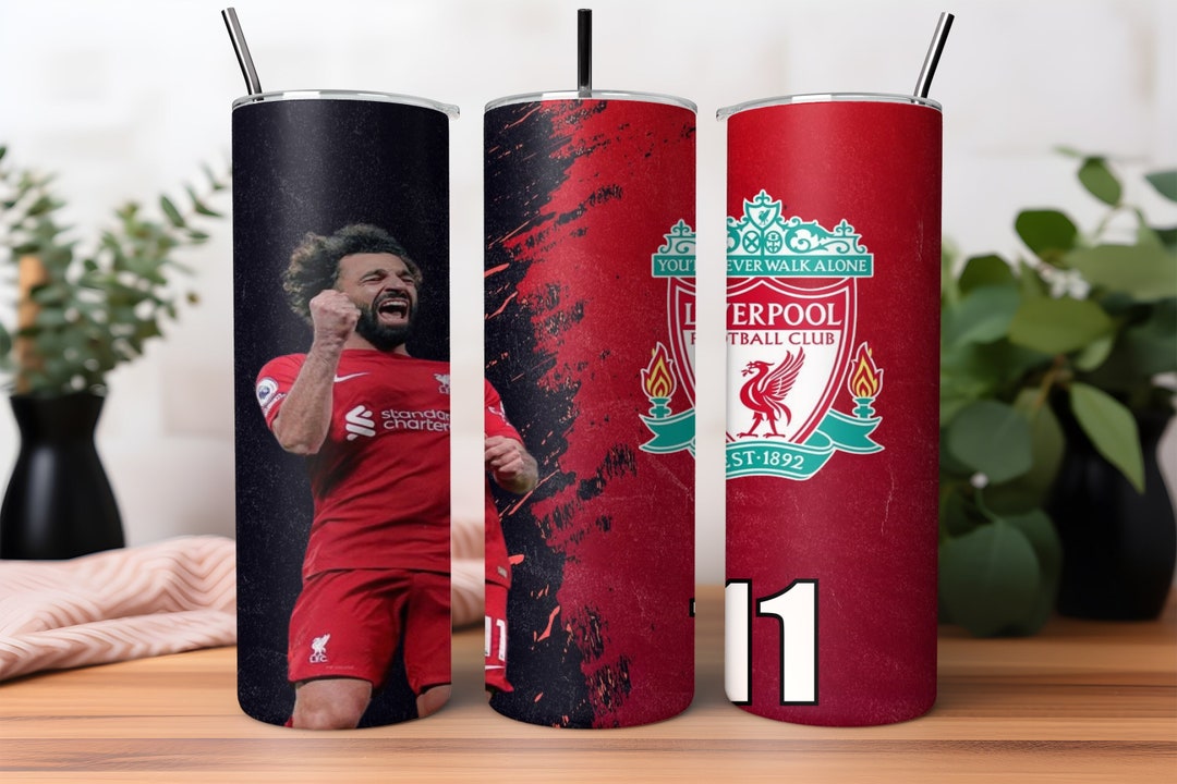 Mohammed Salah Liverpool Inspired Tumbler Wrap, 20oz Skinny Tumbler ...