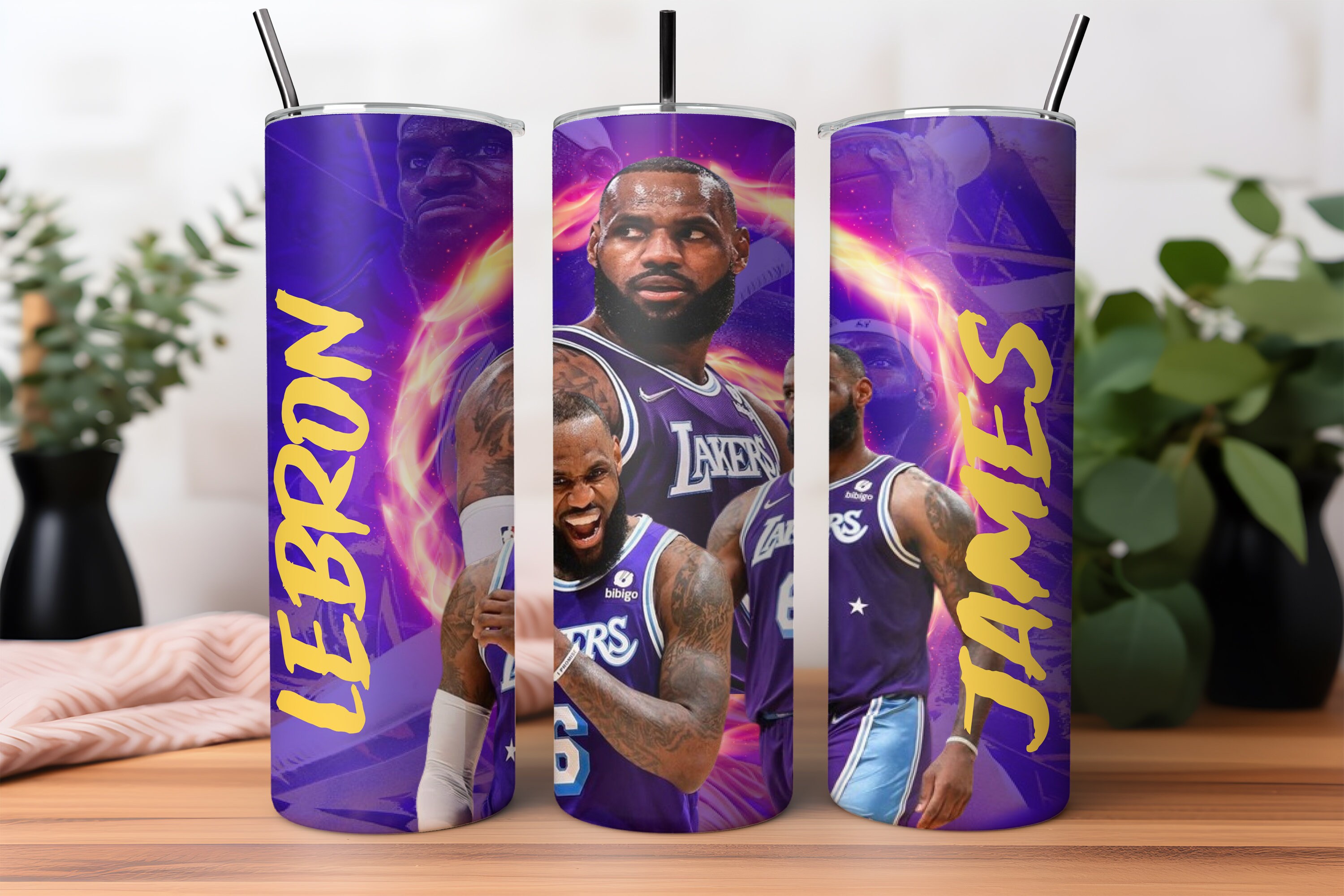 Lebron James Tumbler Wrap / Lebron James Fan Tumbler, 20oz Tumbler ...
