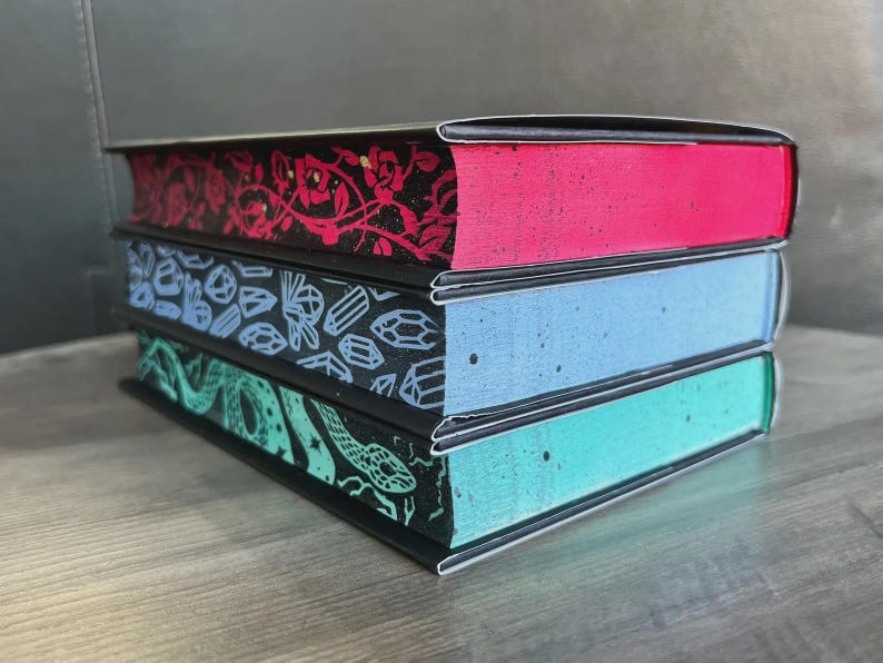 3 Stenciled Edge PNG Designs for DIY Book Edges | Inspired by Alex ...