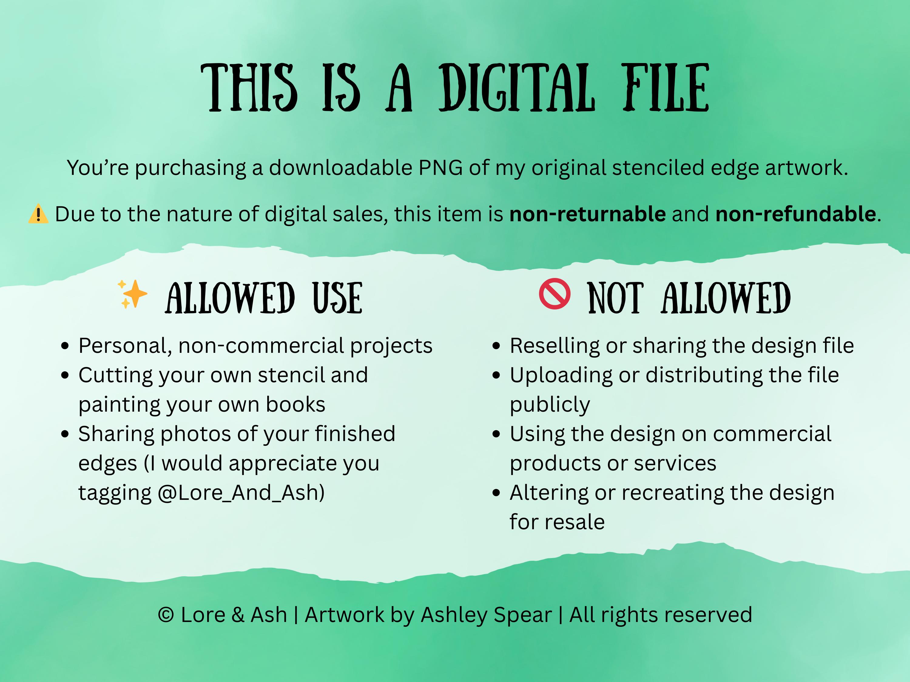 3 Stenciled Edge PNG Designs for DIY Book Edges | Inspired by Alex ...