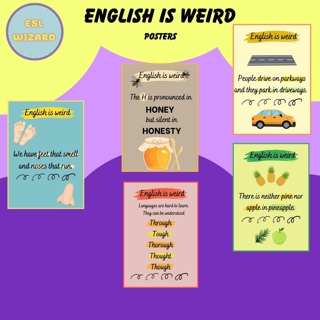 English is Weird posters - Etsy