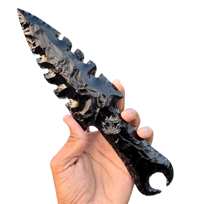 10” Black Obsidian Knife Rare Obsidian, Ritual Knife, Pagan Altar ...