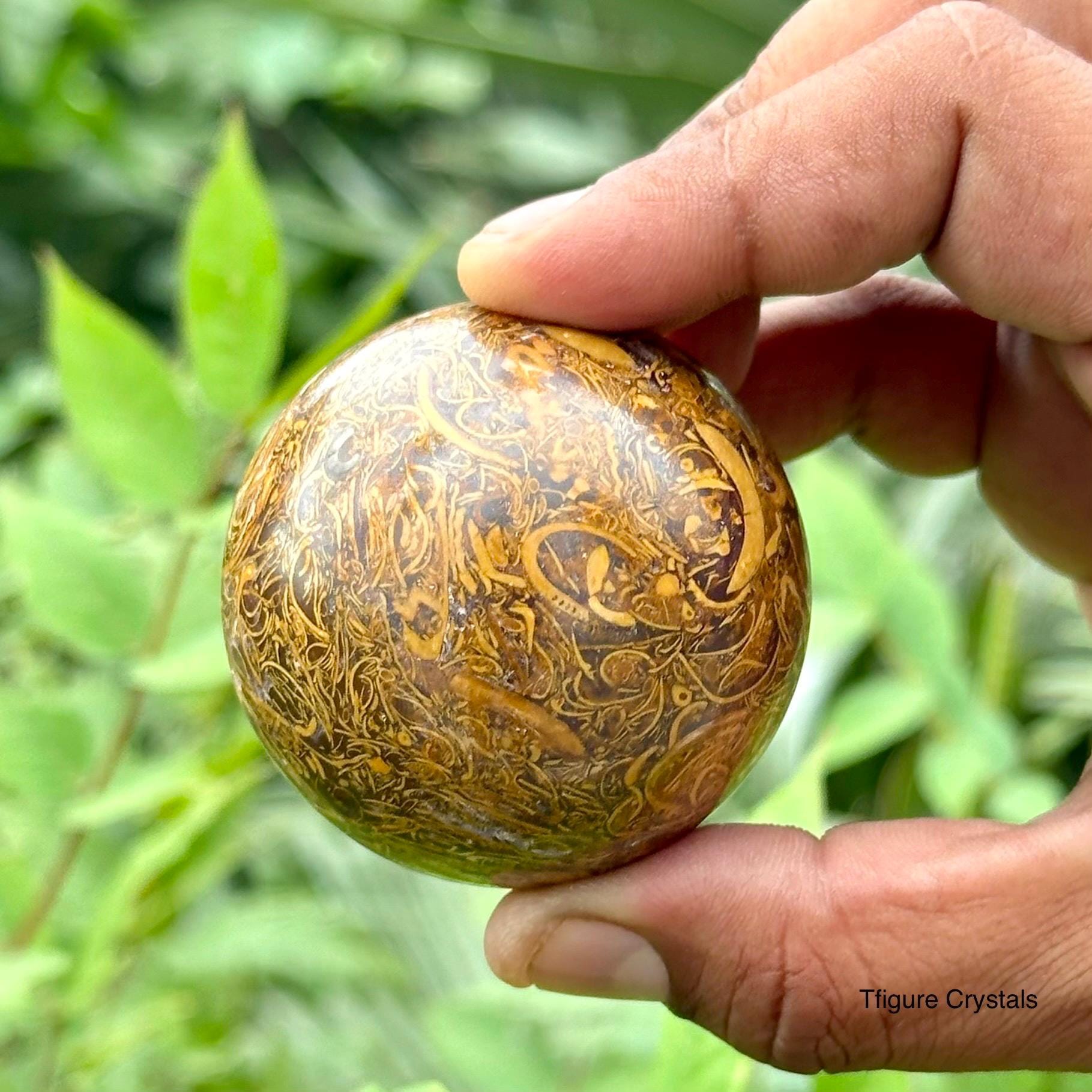 Calligraphy Jasper Sphere: Chakra Crystal, Meditation Stone, Home Decor ...