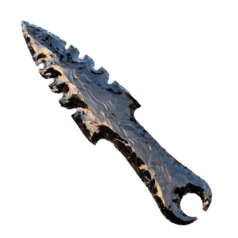 10” Black Obsidian Knife Rare Obsidian, Ritual Knife, Pagan Altar ...