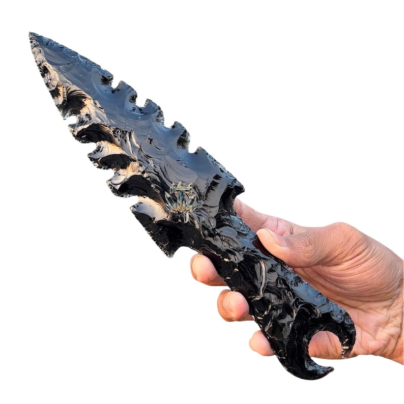 10” Black Obsidian Knife Rare Obsidian, Ritual Knife, Pagan Altar ...