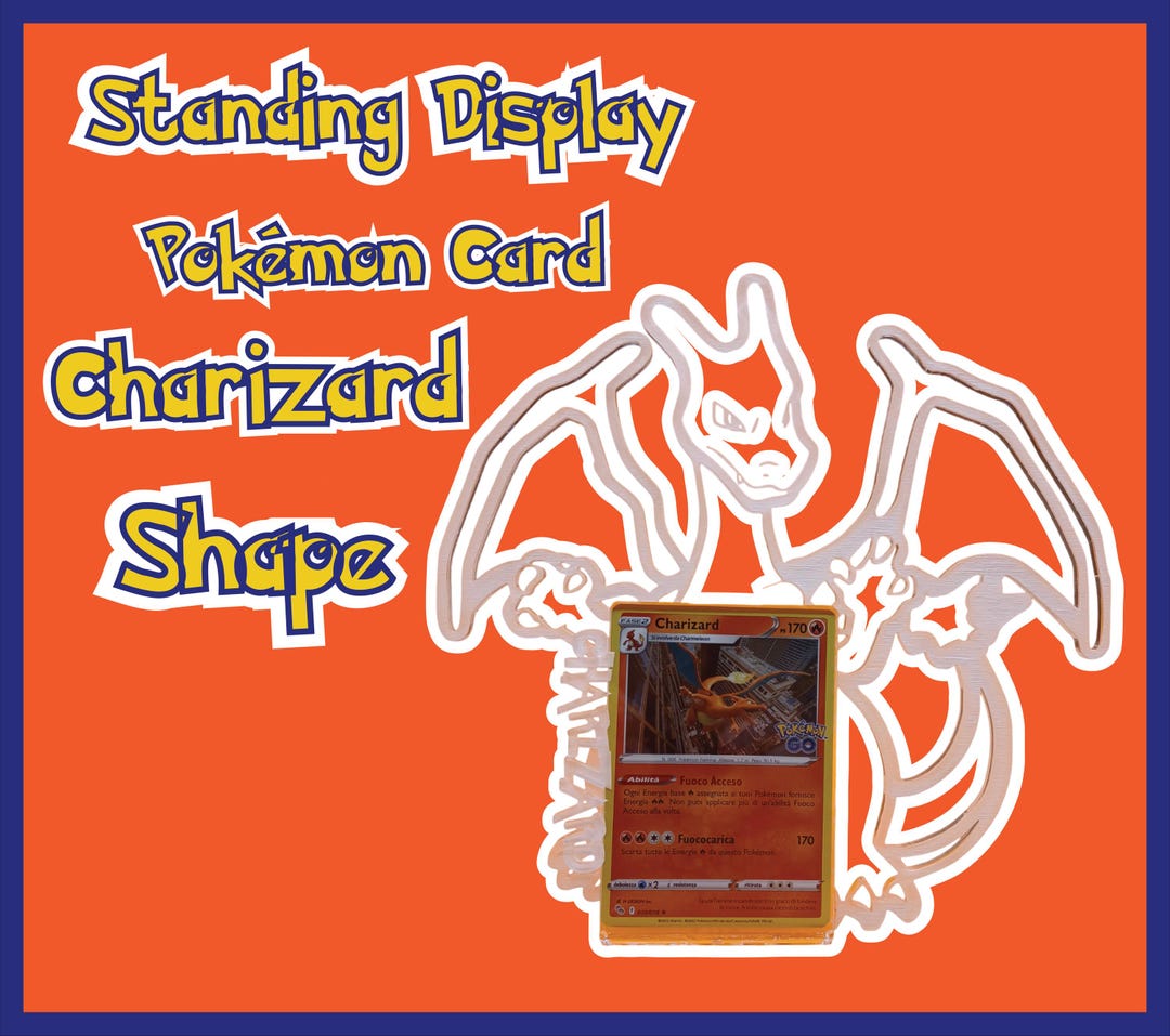 Pokémon Charizard Card Display Stand Customizable Card Holder Pokémon ...