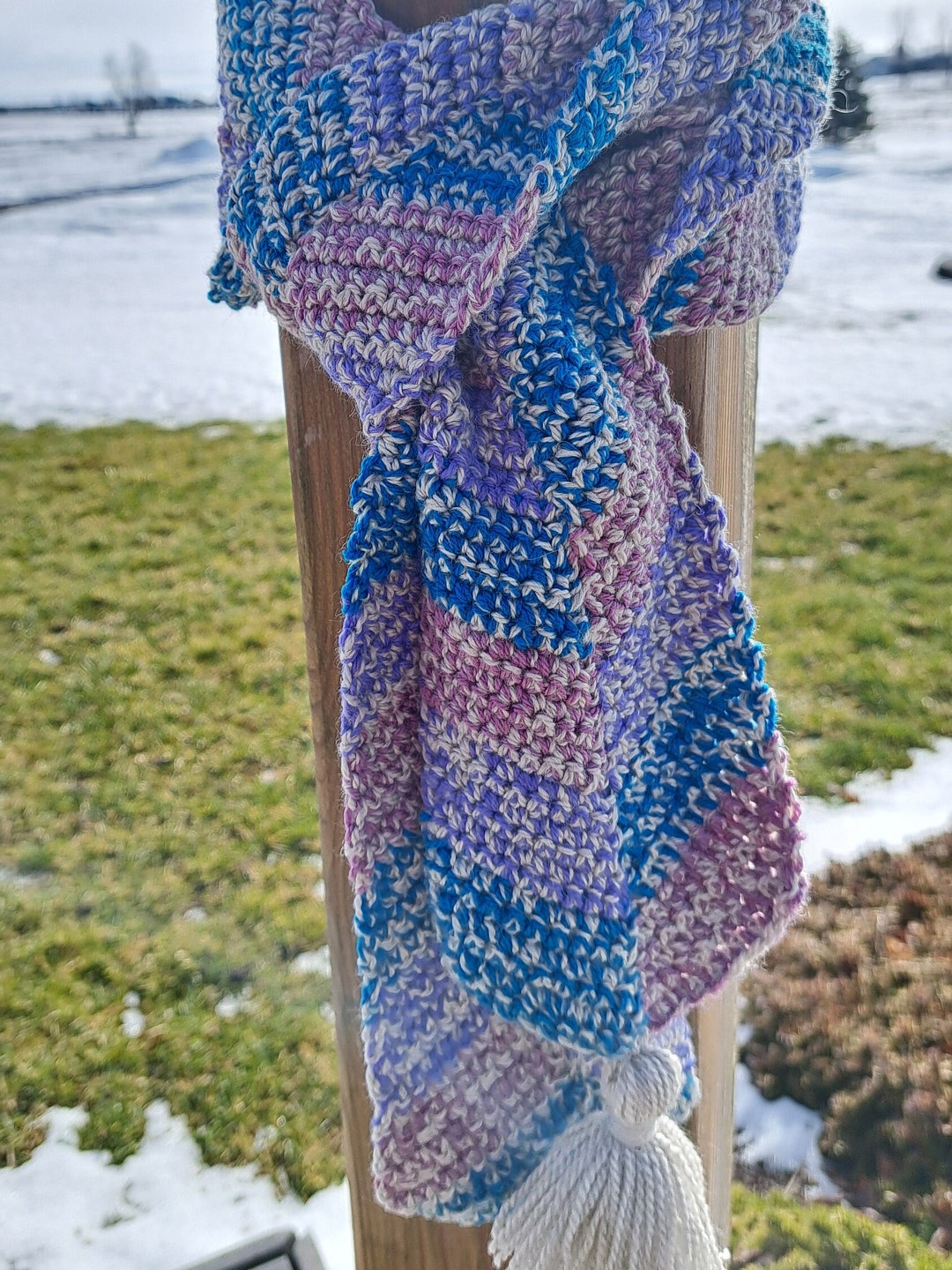 Easy Crochet Scarf Pattern for Beginner Woman Scarf to Crochet Gift ...