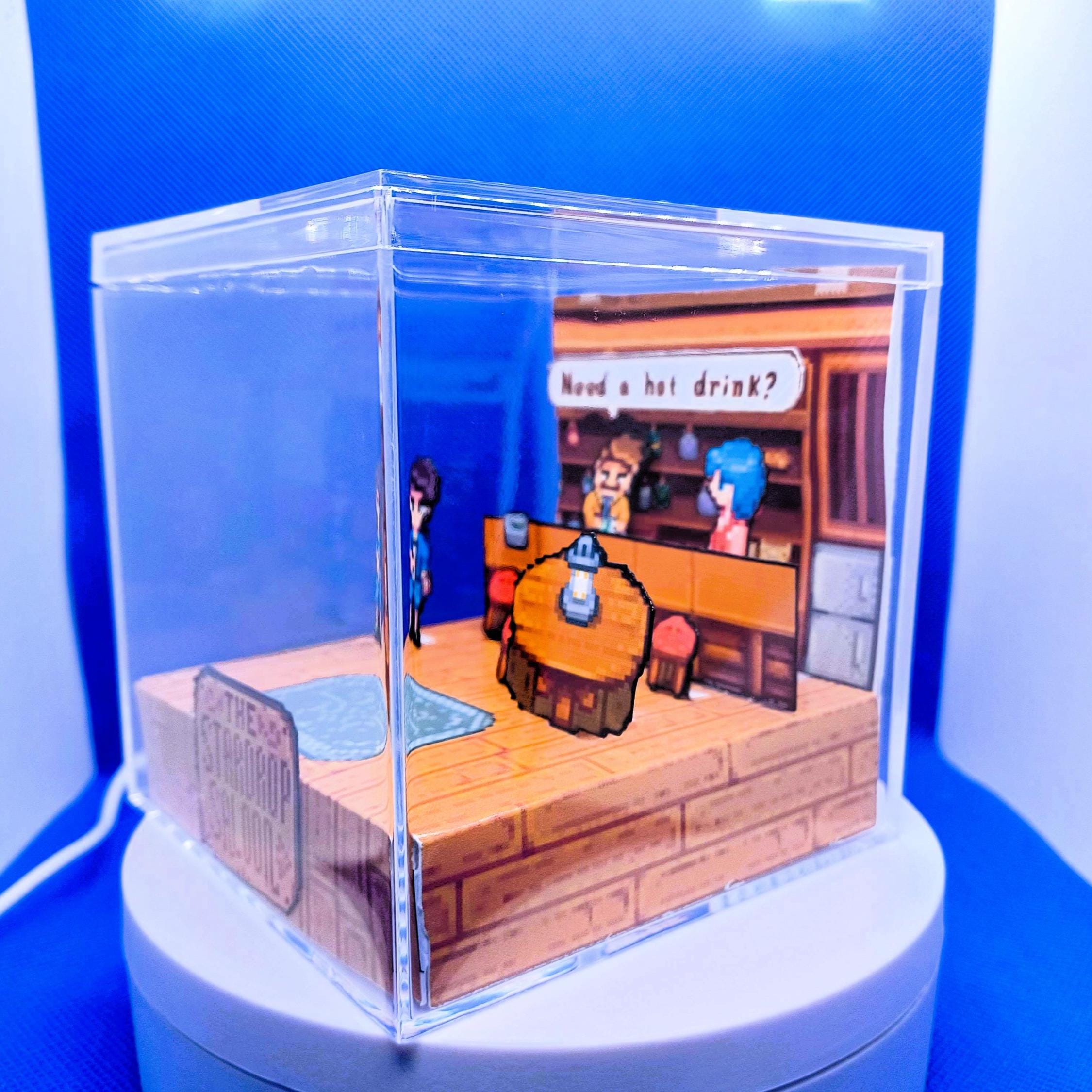 Stardew Valley Stardrop Saloon 3D Diorama, Personalized Handmade Shadow ...
