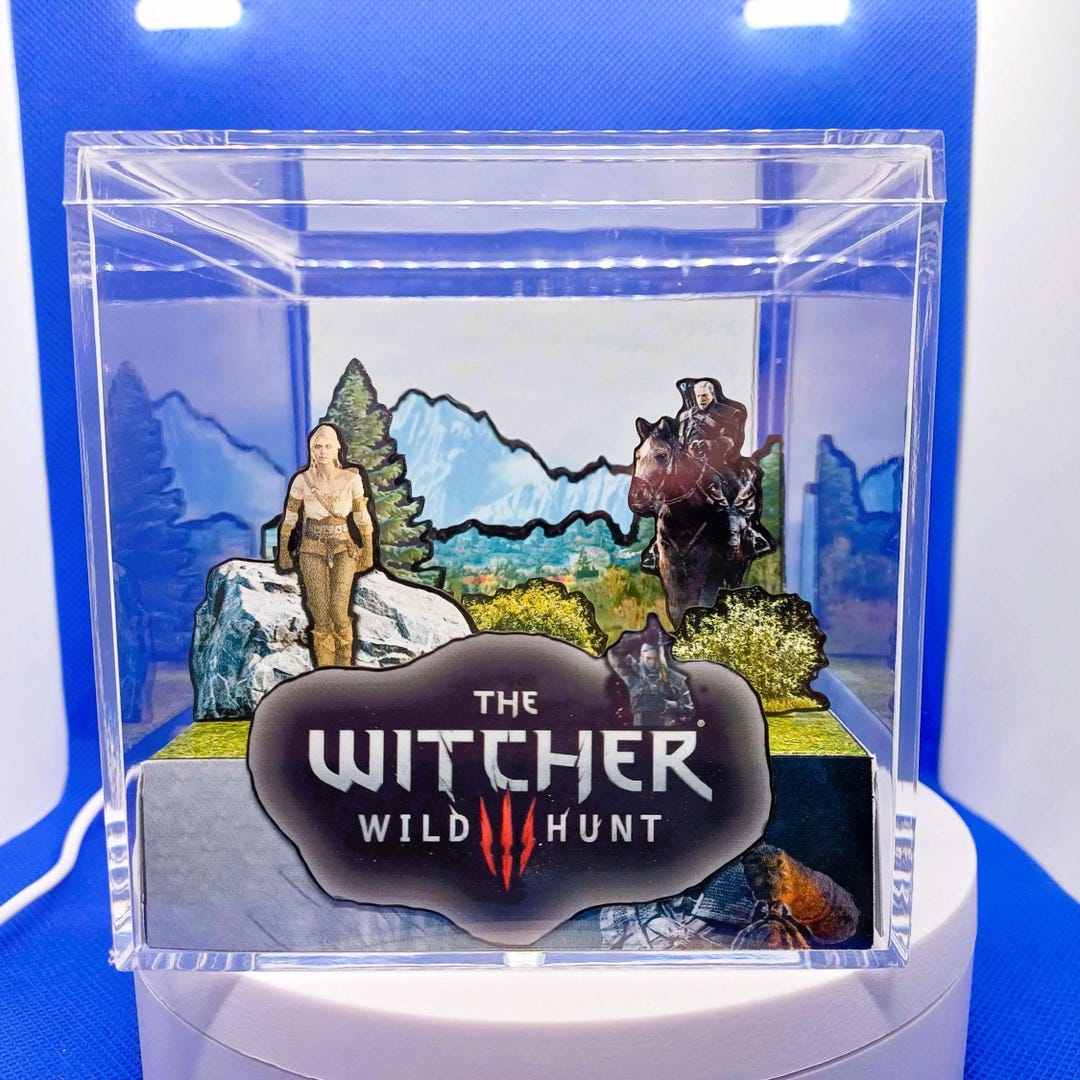 The Witcher 3 3D Diorama, Personalised Witcher Handmade Shadow Box ...