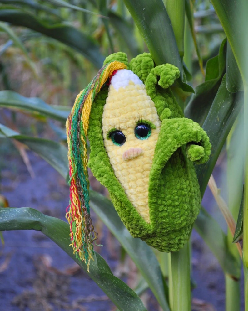 Corn Amigurumi Crochet Pattern PDF – Cute Kawaii Corn Doll – Vegetable ...