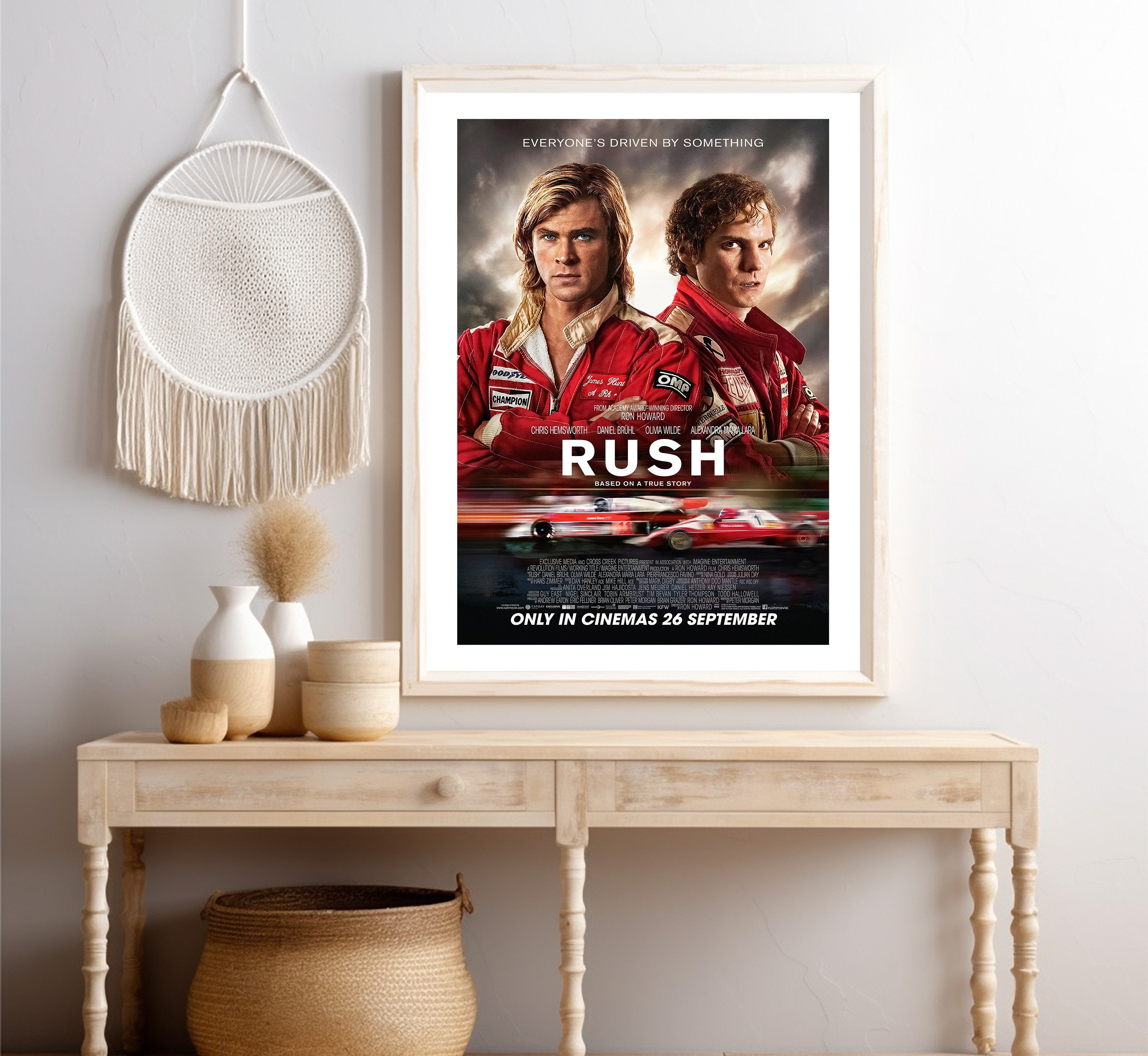 Rush Movie Poster: Formula 1 Racing, Vintage Wall Art Print - Etsy