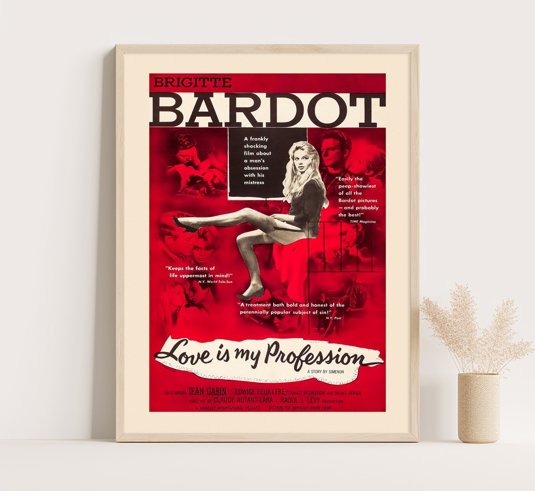 Brigitte Bardot Movie Poster | Love is My Profession Movie Poster ...