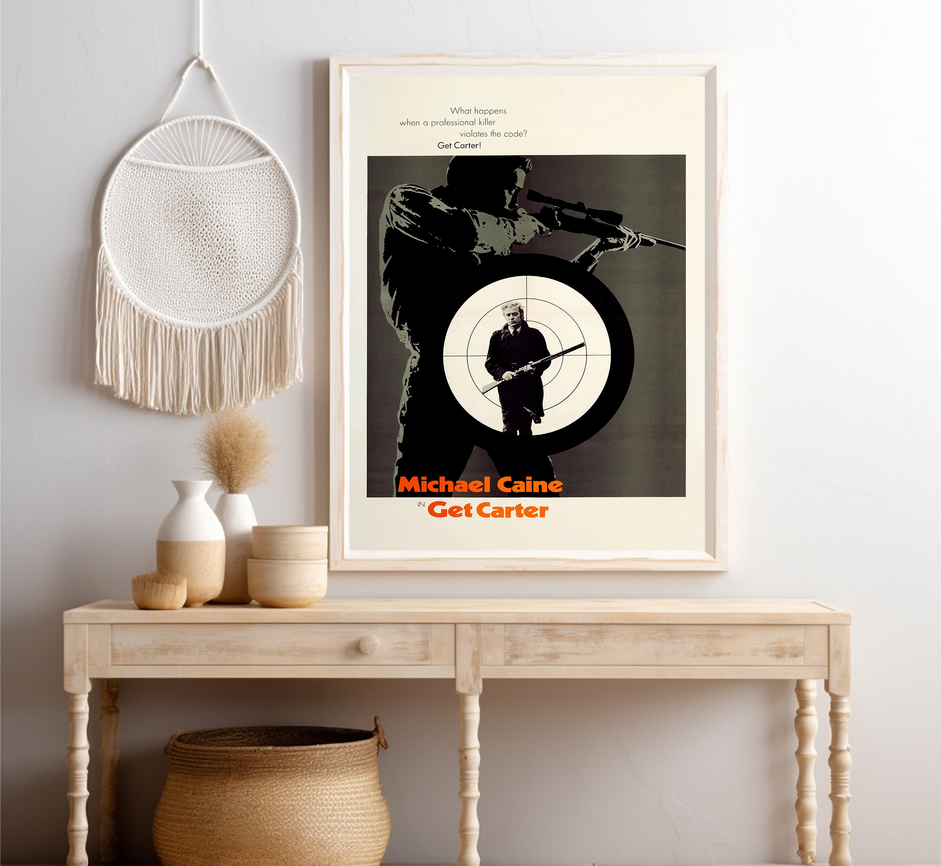 Michael Caine in Get Carter Movie Poster Gangster Movie Print Classic ...