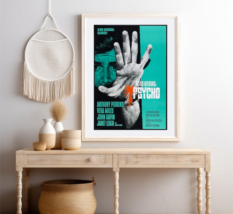 Alfred Hitchcock Spycho German Movie Poster Classic Movie Poster ...