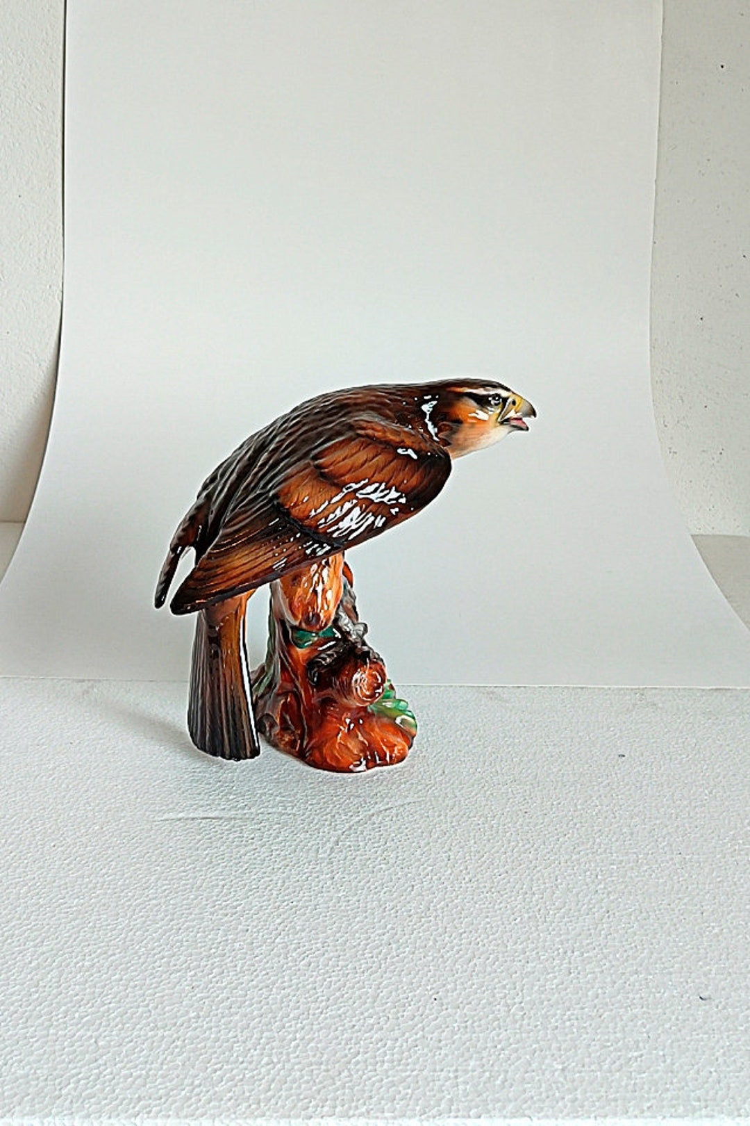Medium Hand-painted Ceramic Falcon - Etsy UK