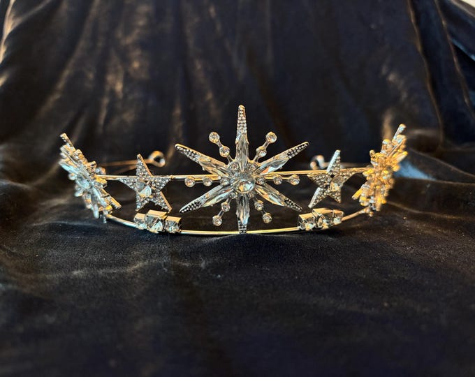 Feyre Crown, ACOTAR, Star Celestial Moon Halo, Art Deco, Moon & Stars ...