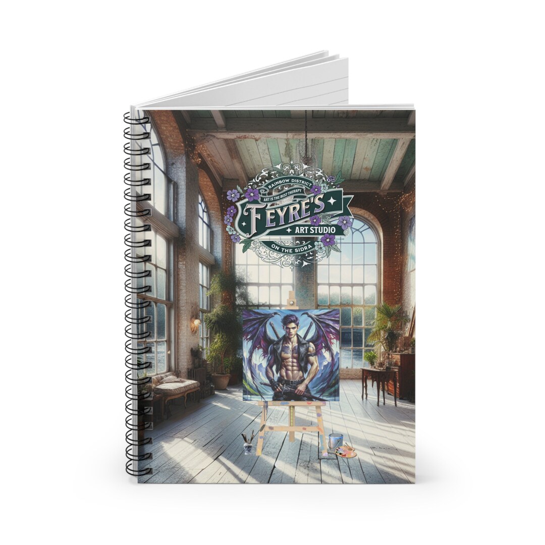 Feyre's Art Studio Portrait/painting of Rhysand Spiral Notebook ACOTAR ...