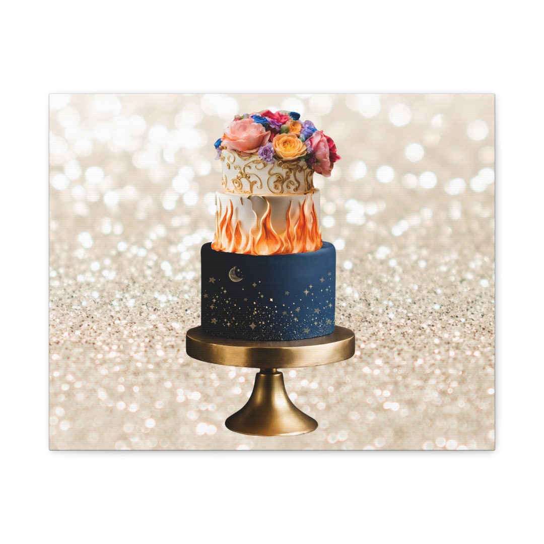 Feyre's Birthday Cake!! Stars, Flowers, & Flames. Nesta, Elain, Rhysand ...