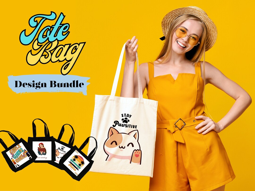 20 Tote Bag Design Bundle, Girls Tote Bags, Printable Designs, Small ...