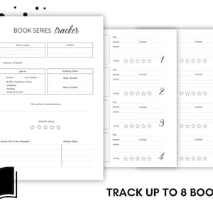 Book Series Tracker Printable PDF Fillable Instant Download A4/a5 ...