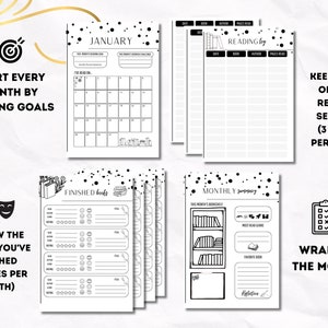 Monthly Reading Tracker | Book Reading Tracker | Reading Tracker ...