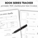 Book Series Tracker Printable PDF Fillable Instant Download A4/a5 ...