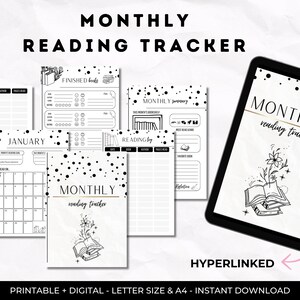 Monthly Reading Tracker Book Reading Tracker Reading Tracker Printable ...