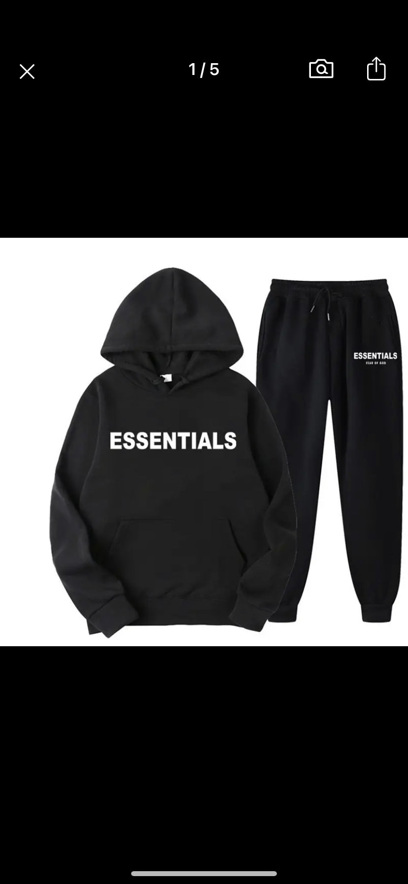 Mens FAKE Designer Essentials Tracksuit - Etsy