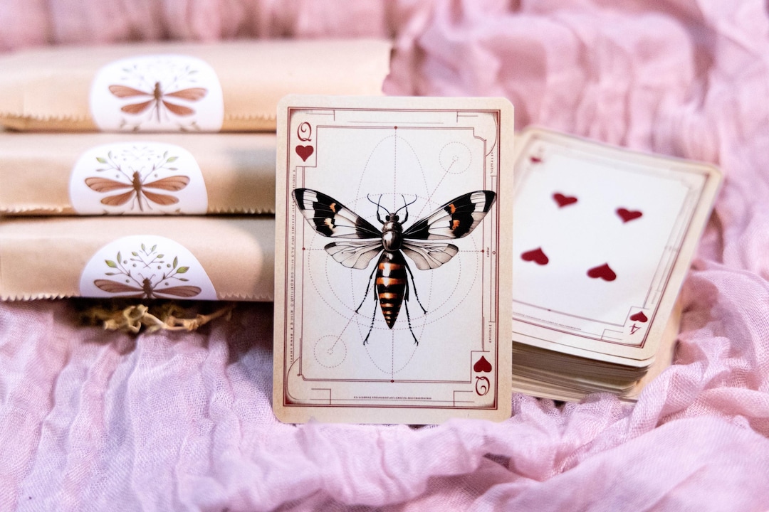 Vintage Insect Playing Cards – Illustrated Bug Poker Deck – Custom Card ...