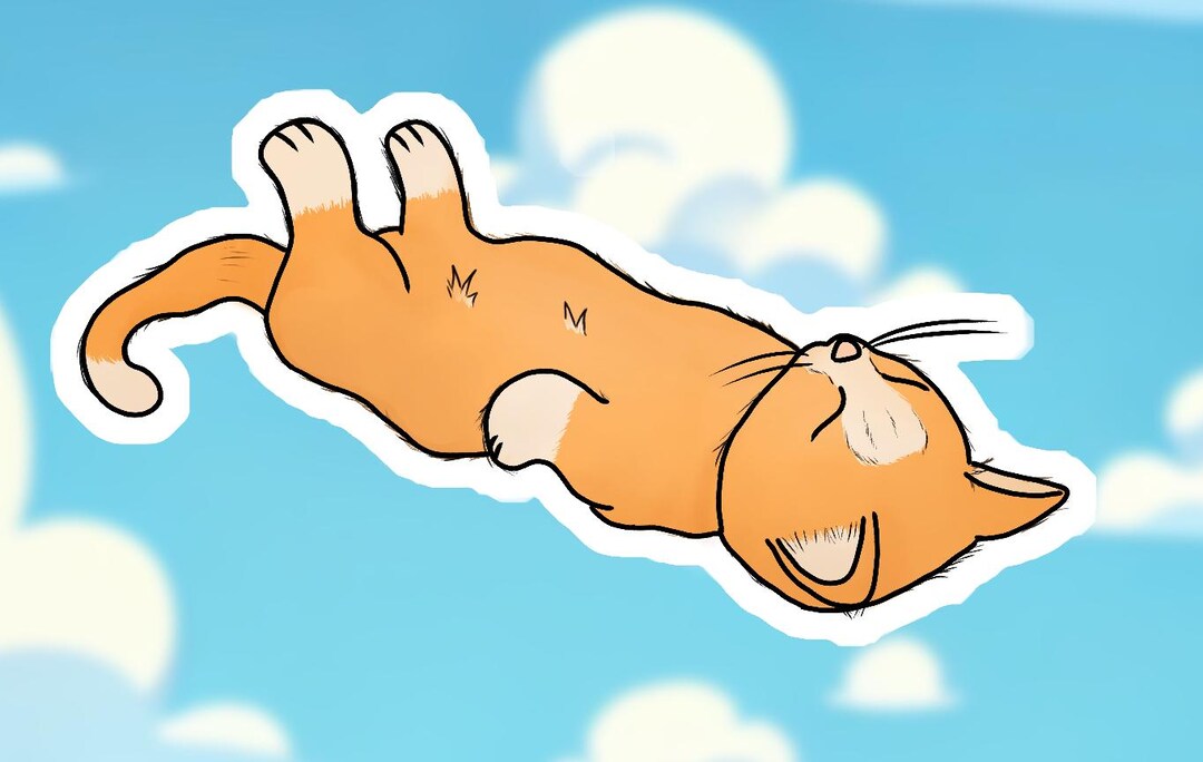 Silly Ginger Cat Meme Die-cut Sticker for Notebook - Etsy