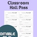 School Tardy Pass Printable| Instant Download| Late Pass Template ...