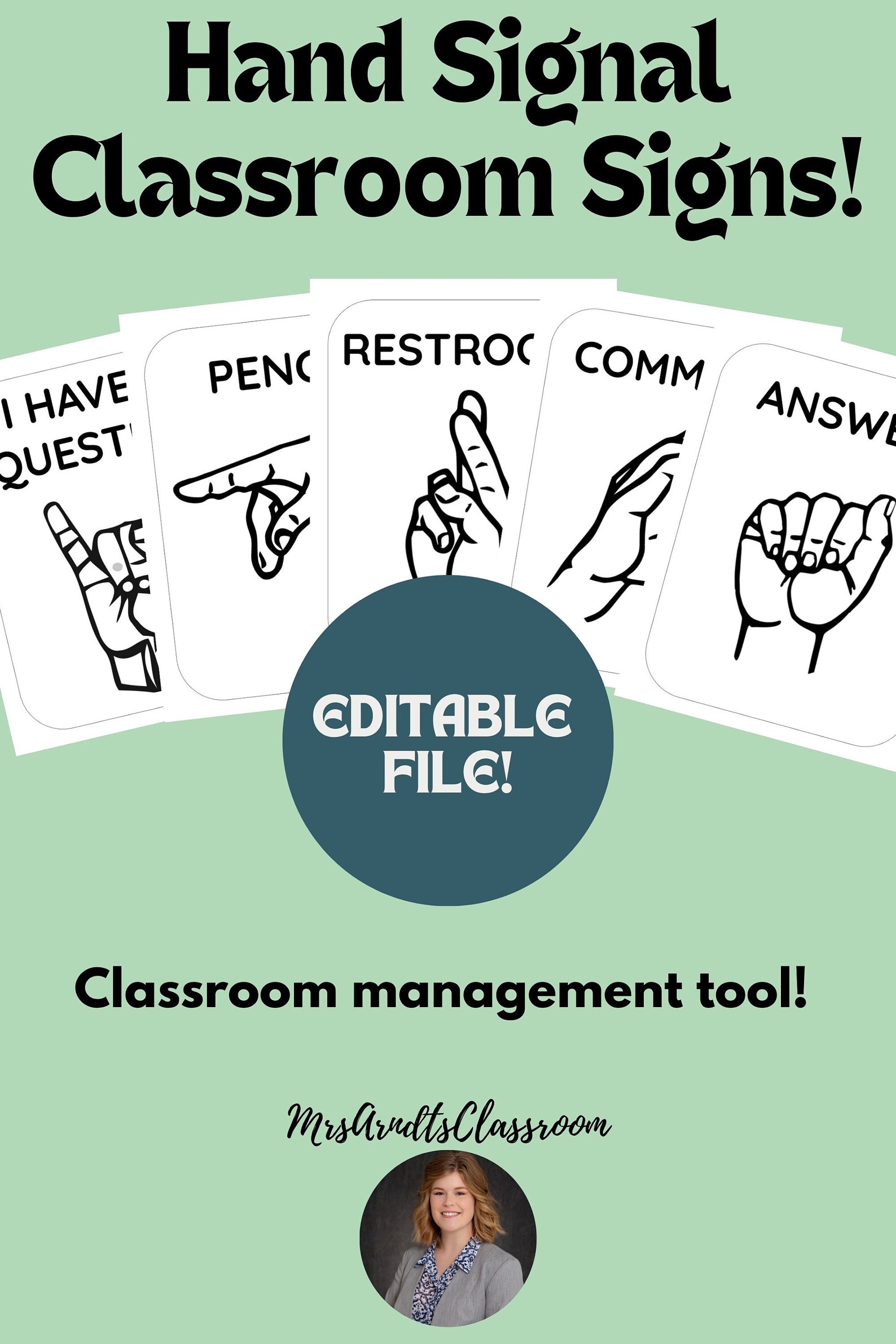 Classroom Hand Signals ** Classroom Management SIMPLE ** INSTANT ...