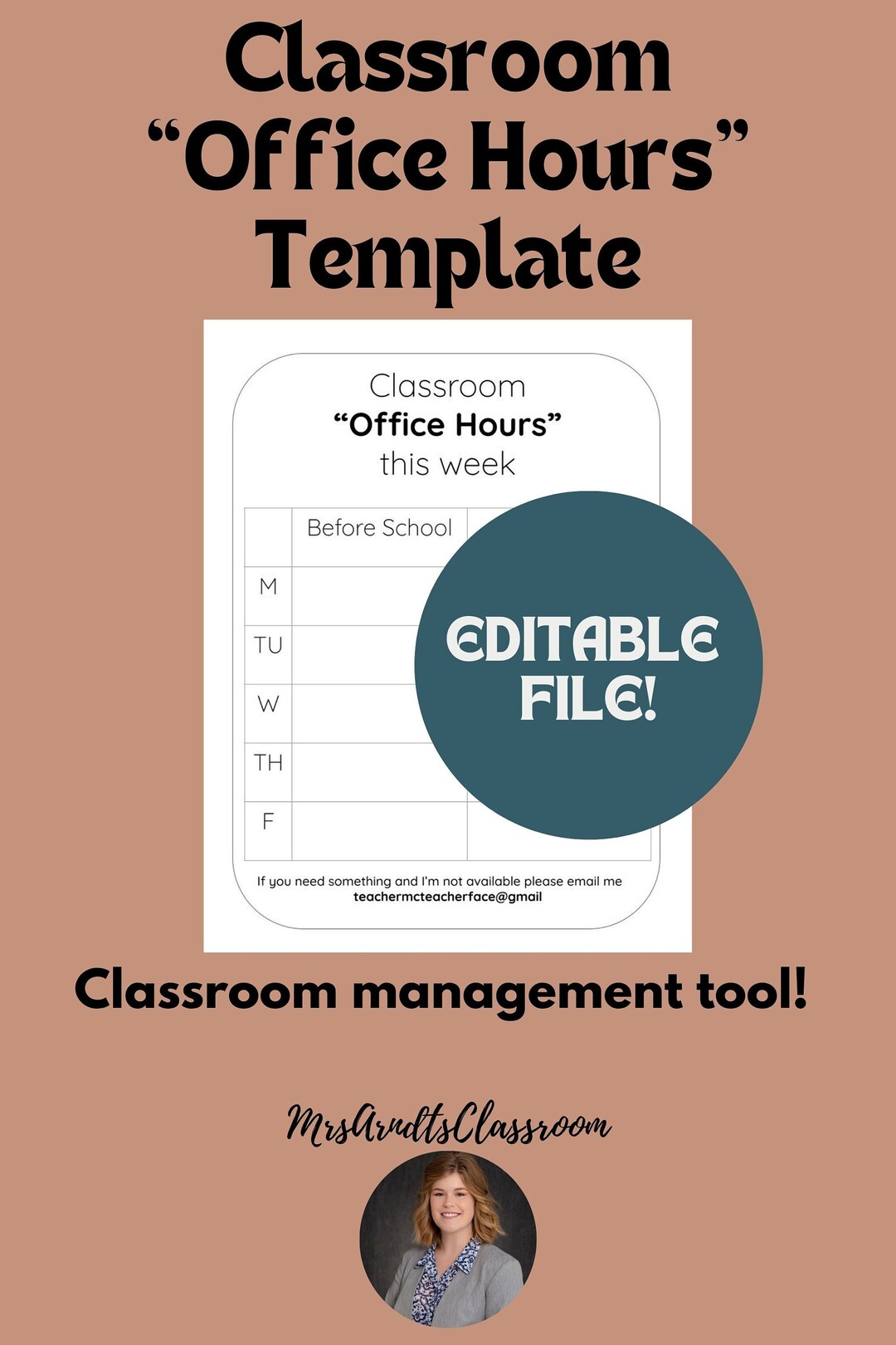 Classroom Teacher "office Hours" Sign ** Classroom Management ...