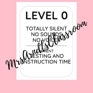 Classroom Voice Level Printable Signs SIMPLE + ELEGANT - Etsy