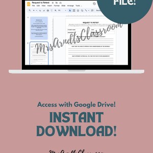 Classroom "request to Retest" ** INSTANT DOWNLOAD - Etsy