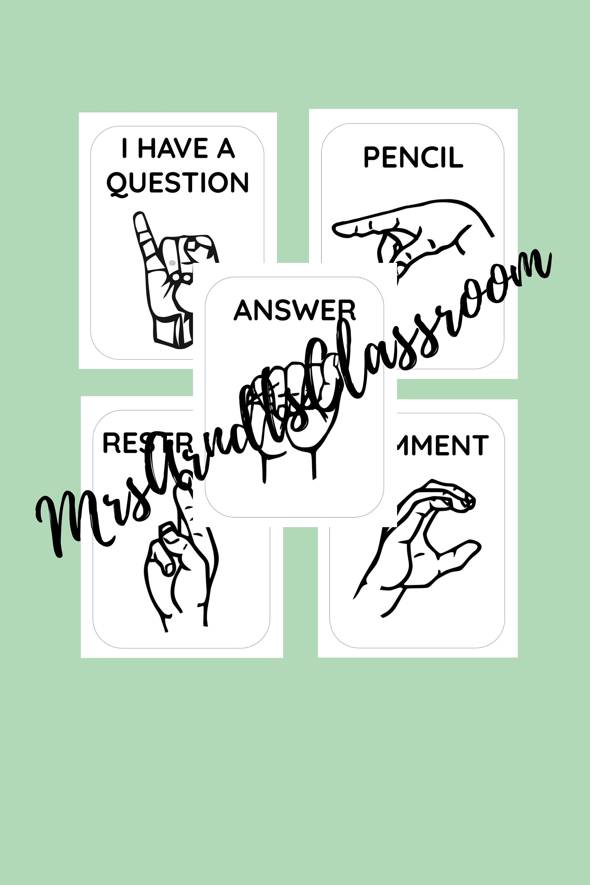 Classroom Hand Signals ** Classroom Management SIMPLE ** INSTANT ...