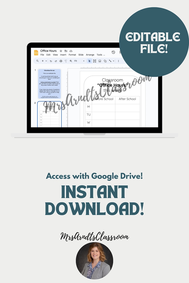 Classroom Teacher "office Hours" Sign ** Classroom Management ...